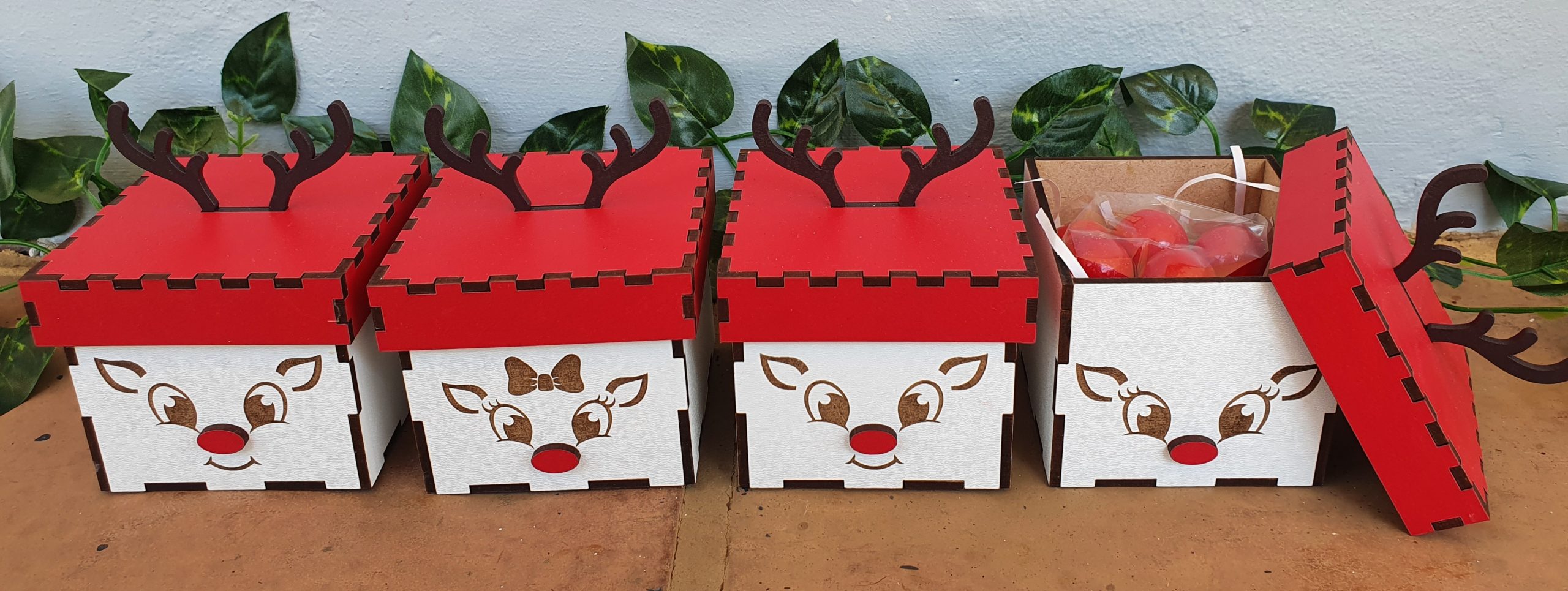 CHRISTMAS REINDEER BOXES - Laser Lief