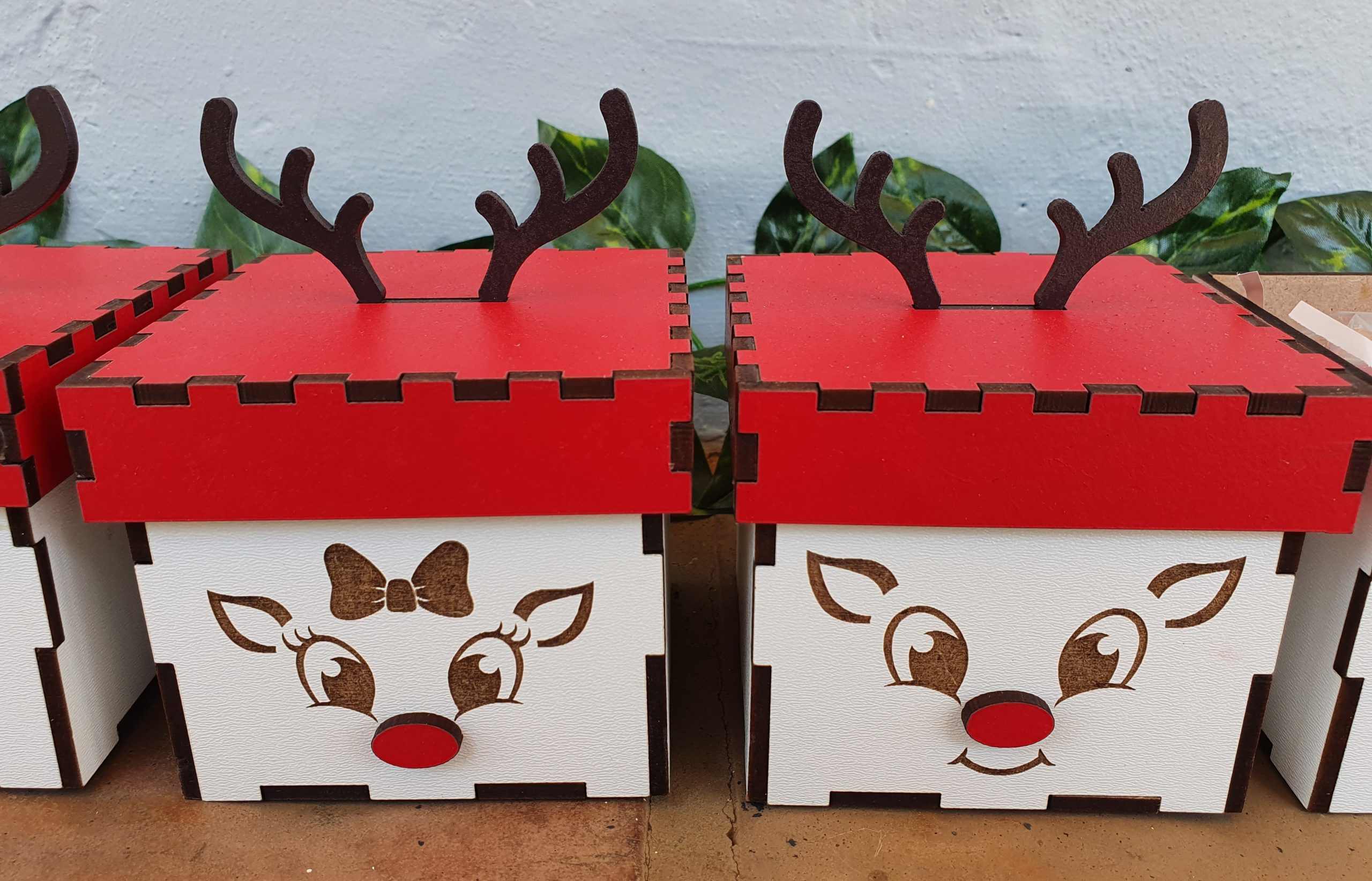 CHRISTMAS REINDEER BOXES - Laser Lief
