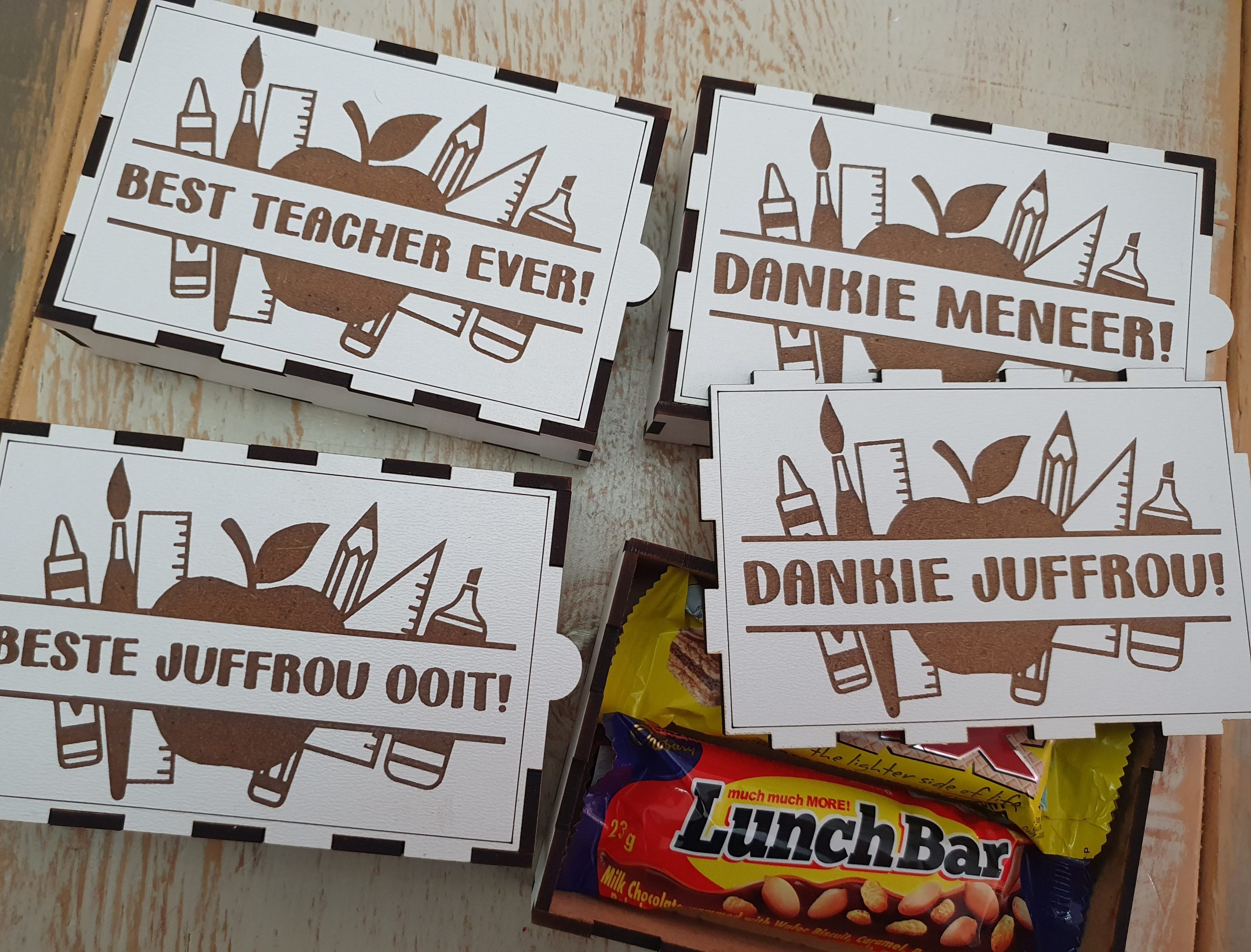 TEACHER CHOCOLATE BOXES 02 - Laser Lief