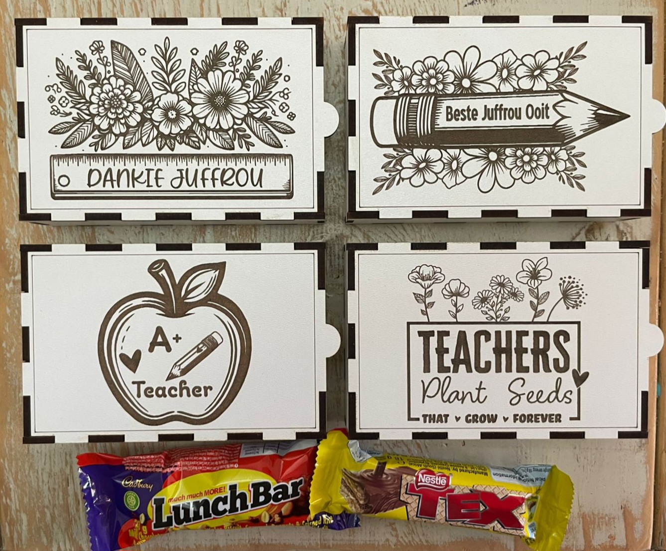 TEACHER CHOCOLATE BOXES 01 - Laser Lief